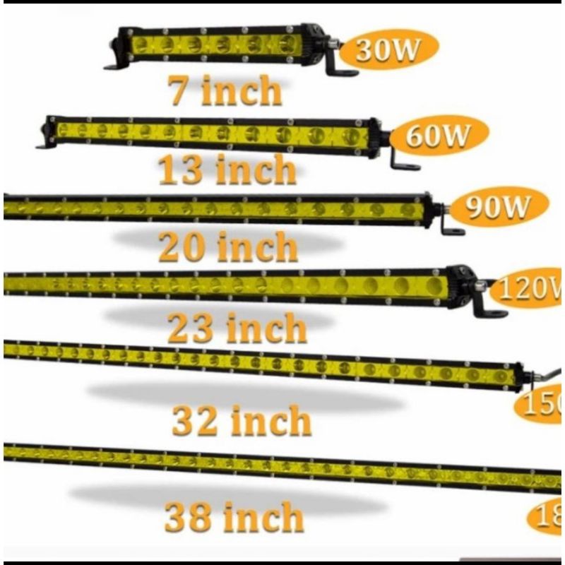 Jual lampu LED bar Slim | LAMPU SOROT LED BAR | LEDBAR SLIM SINGGEL ROW ...