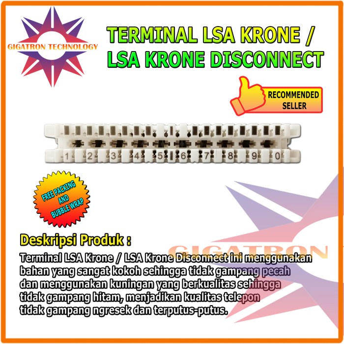 Jual Kabel Konektor Terminal Lsa Krone Profil Disconect Telpon / Lsa ...