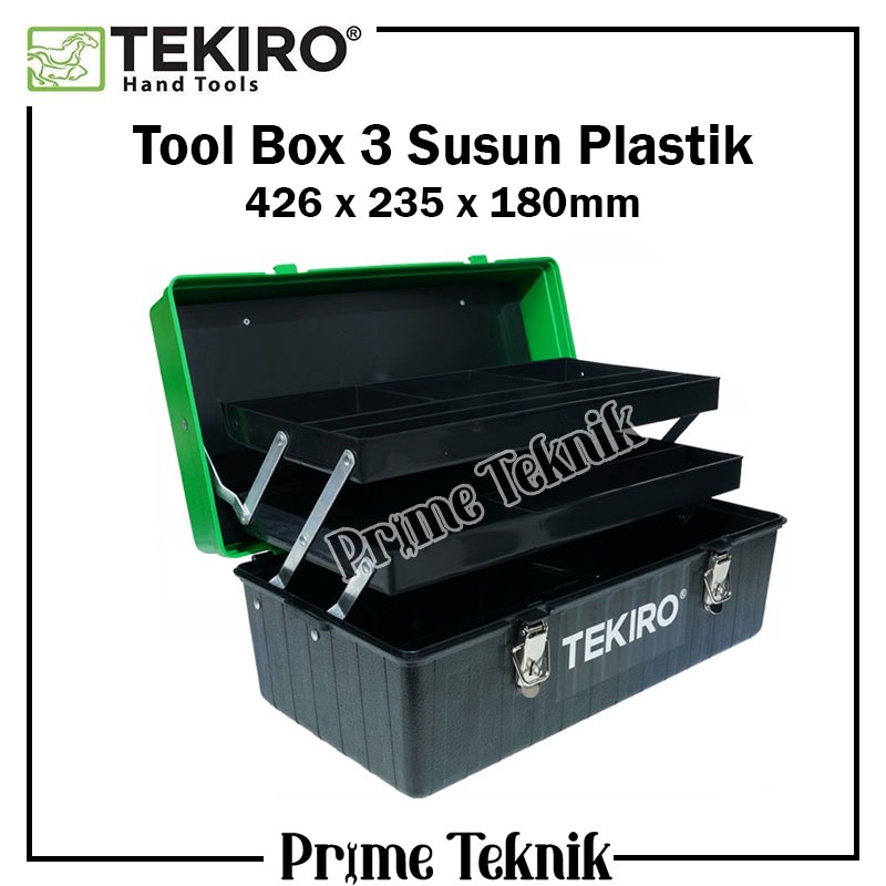 Jual Tool Box Besi 3 Susun Plastik Tekiro 42 x 23 x 18 cm Tray Plastic ABS | Shopee Indonesia