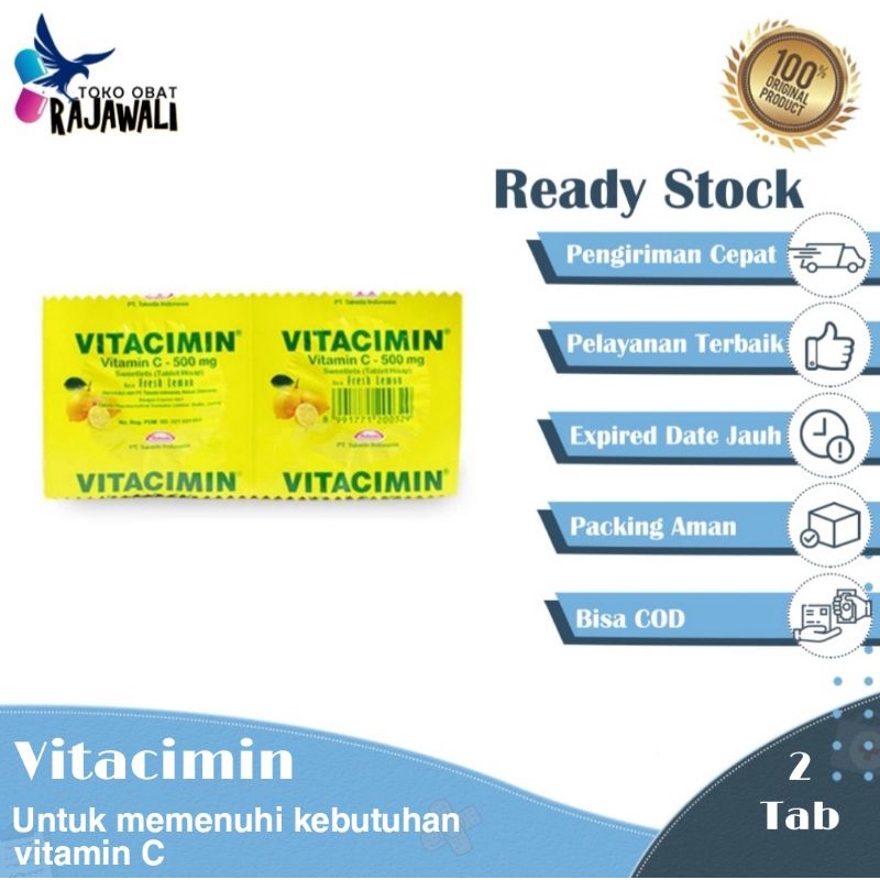 Jual vitacimin vitamin c tablet hisap strip 2 tab | Shopee Indonesia