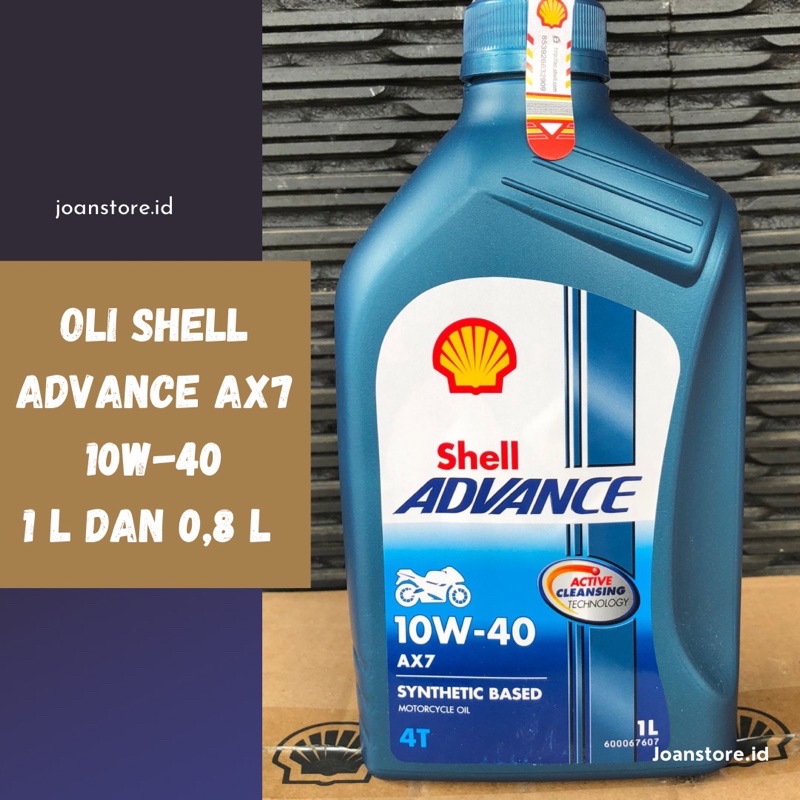 Jual OLI MOTOR SHELL ADVANCE AX7 SCOOTER 10W-40 1 Liter dan 0,8 L | Shopee Indonesia