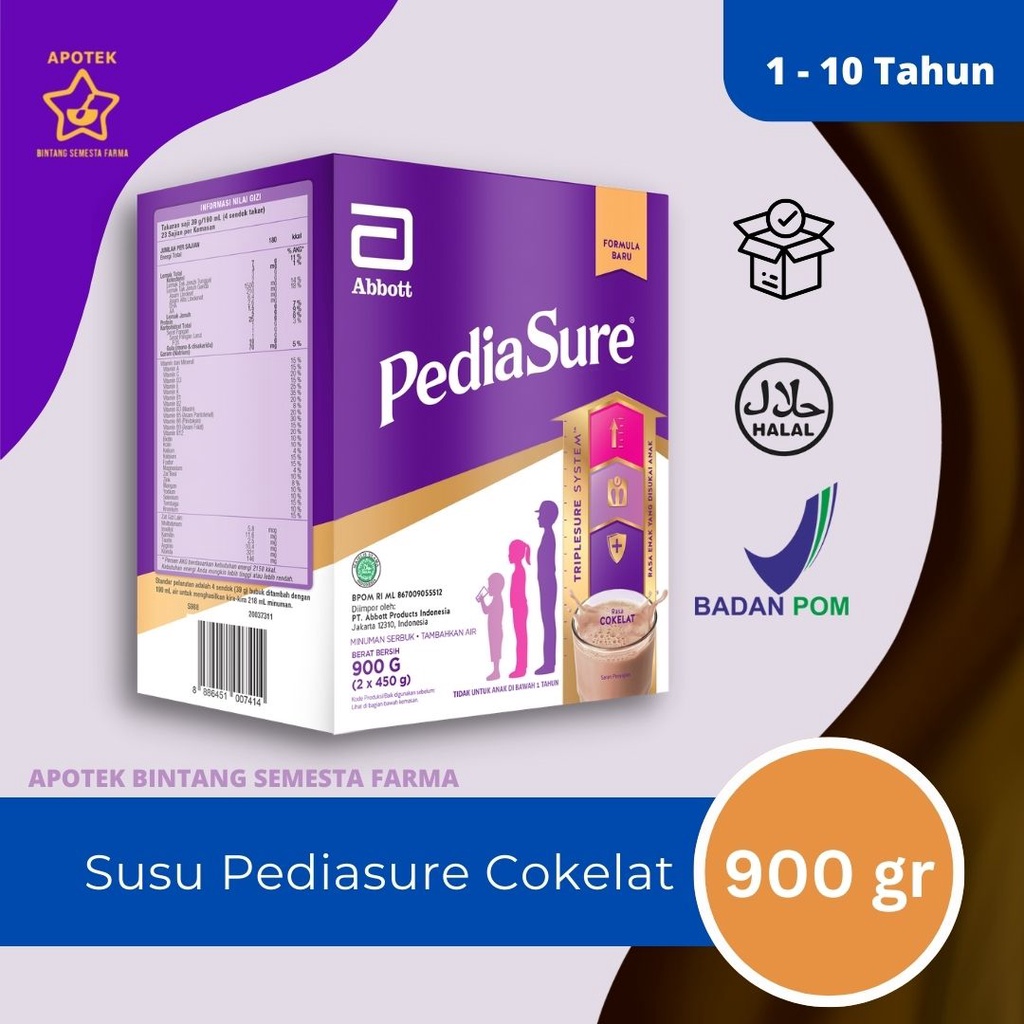 Jual Pediasure Cokelat 900gr Susu Anak Coklat | Shopee Indonesia