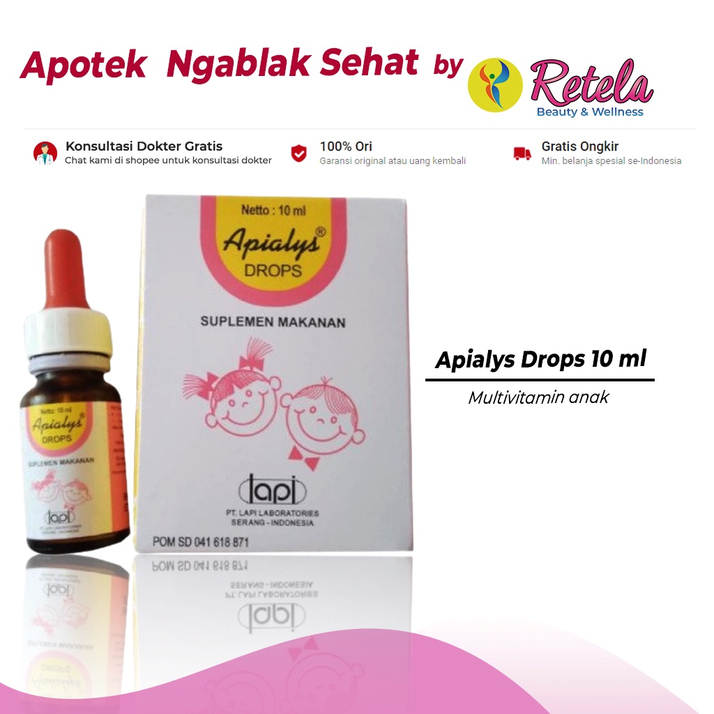 Jual Apialys Drops 10 ml / Vitamin Bayi / Daya Tahan Tubuh Anak ...