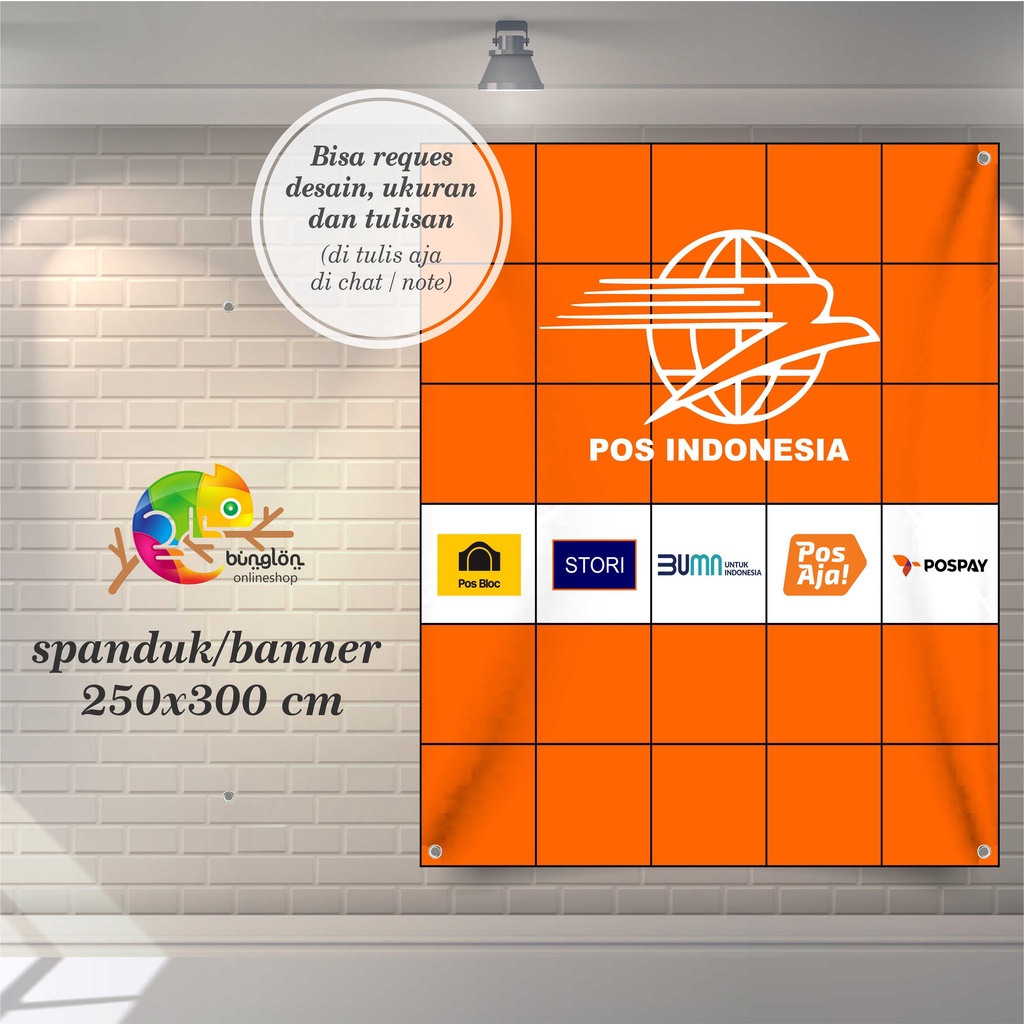 Jual Spanduk, Banner Untuk Tembok Kantor POS, Ninja, JNE, JNT, Si Cepat ...