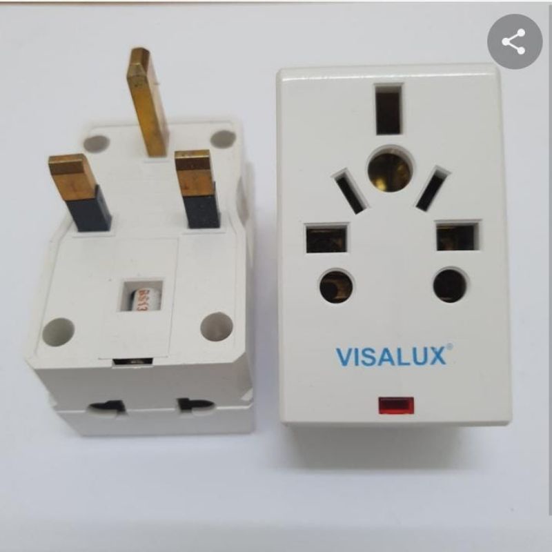 Jual Colokan Steker T Serbaguna Visalux V7196L (Colokan Kaki 3 ...