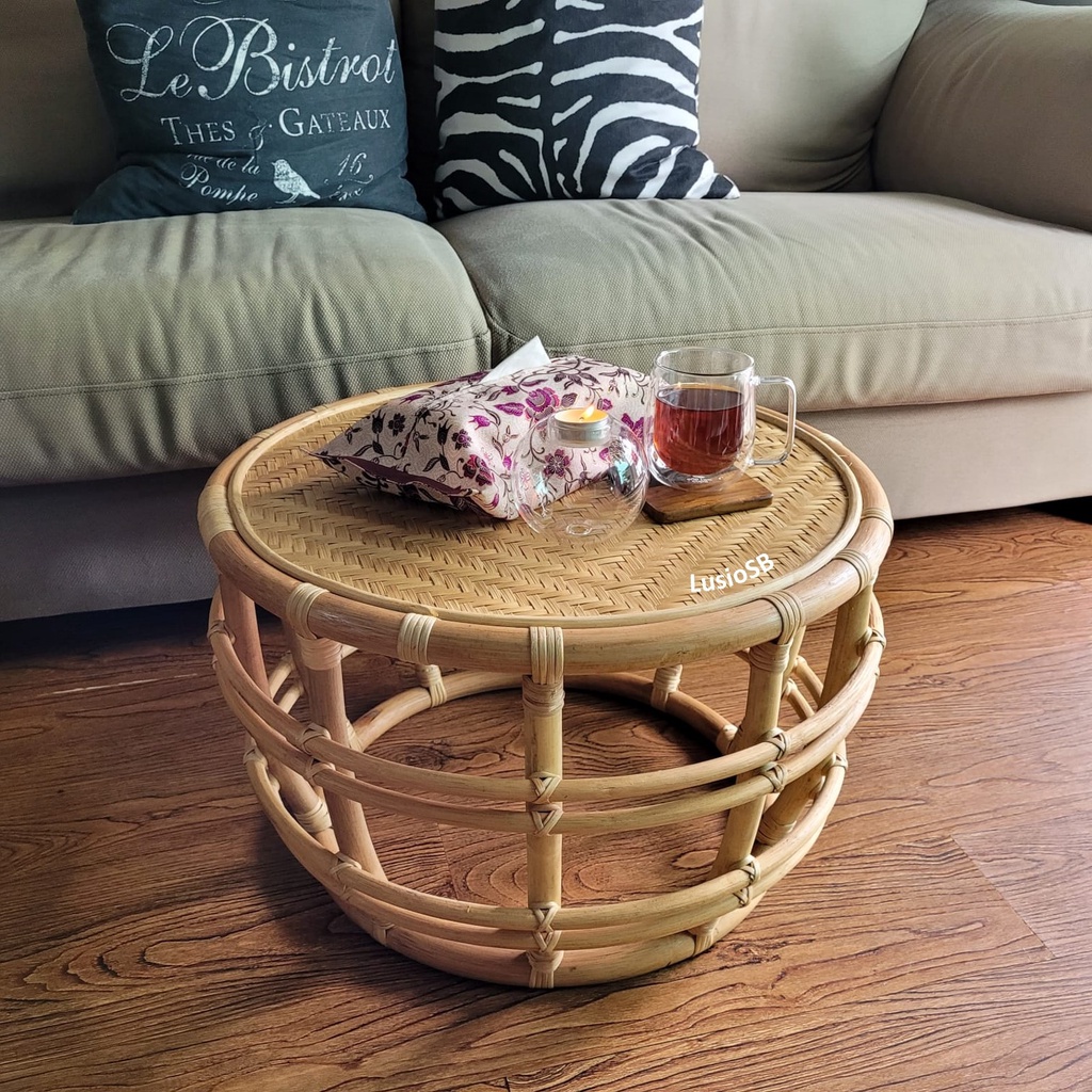 Jual Meja Tamu Rotan LusioSB Meja Kopi Anyaman Bambu Rattan Table ...