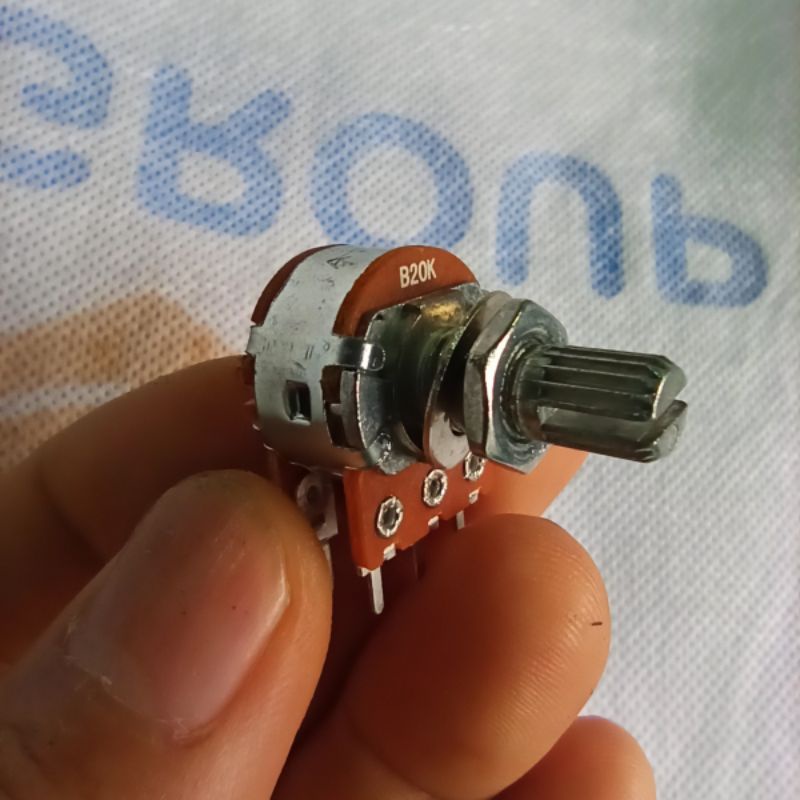 Jual Potensio As Pendek B20K Stereo untuk efek amplifier audio kit ...