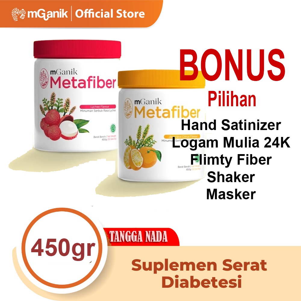 Jual Mganik Metafiber 450gr Minuman Serat Fiber Obat Diabetes Gula ...