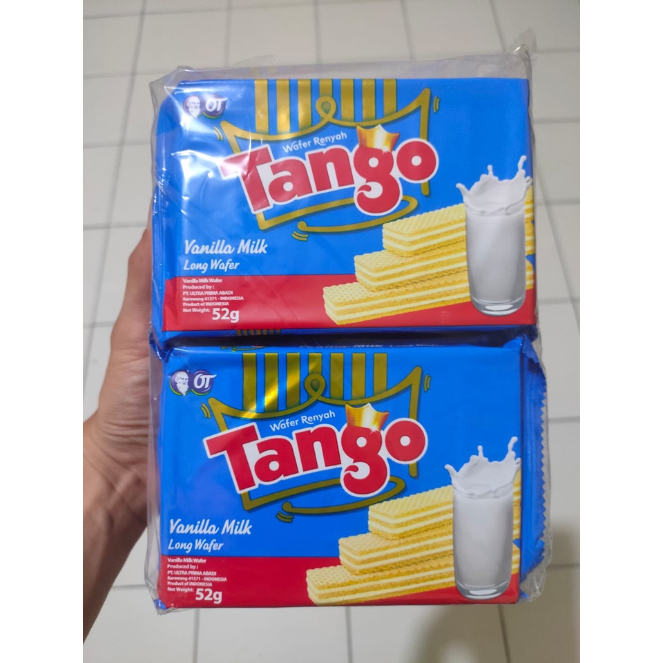 Jual Wafer Renyah Tango Vanila Milk 1 Bungkus Isi 10 pcs @52 grm ...