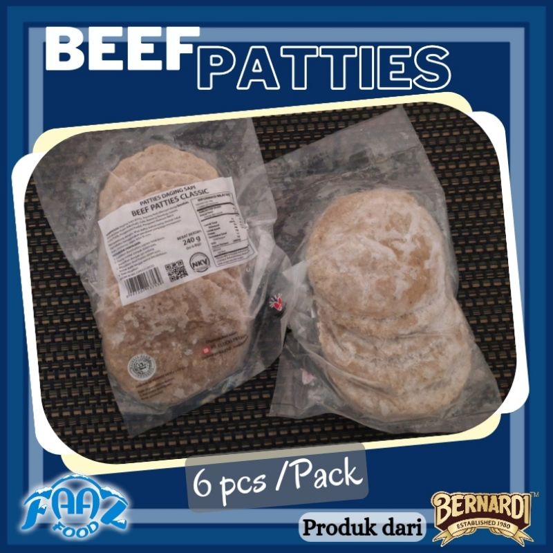 Jual Burger Daging Sapi Bernardi (Beef Patties) | Shopee Indonesia
