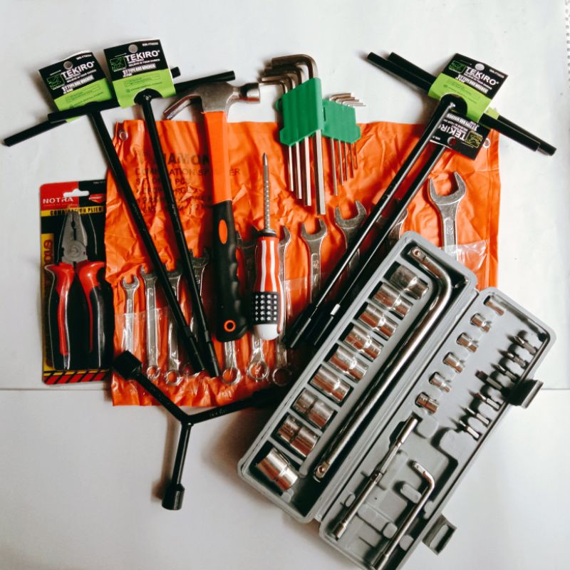 Jual Paket Kunci Ring Pas Kunci L Kunci T Kunci Sok Palu Obeng Tang ...