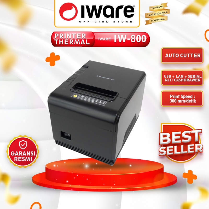 Jual Printer Kasir Thermal Iware IW-800 80MM USB+LAN+SERIAL AUTOCUTTER ...