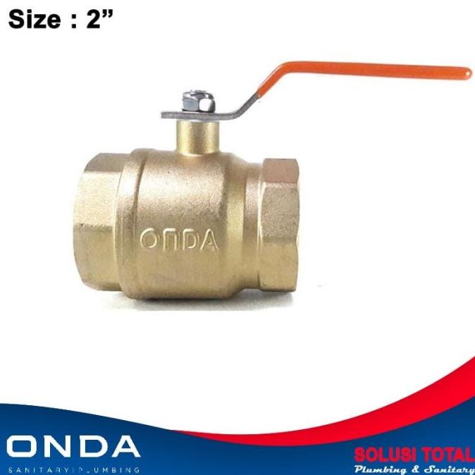 Jual TERLARIS Ball Valve Kuningan / Brass 2" Onda 2 inch stop kran keran engkol /KRAN AIR/KRAN ...