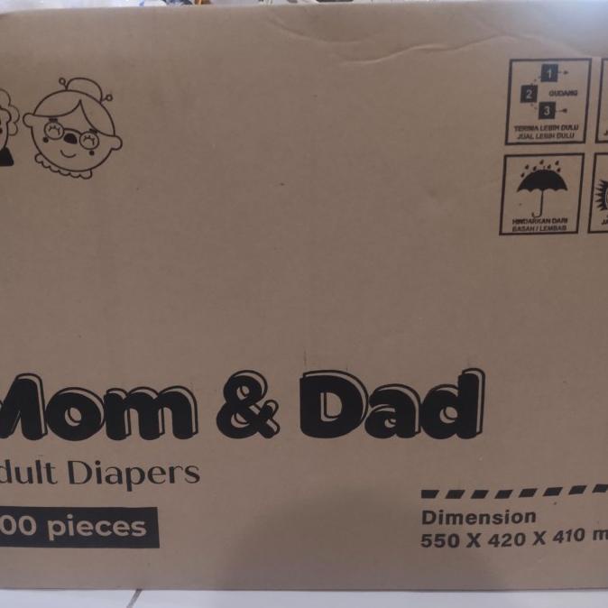 Jual Popok Perekat Dewasa Mom & Dad Kemasan Dus isi 100 pcs. Ukuran M ... Jual Popok Perekat Dewasa Mom & Dad Kemasan Dus isi 100 pcs. Ukuran M ...