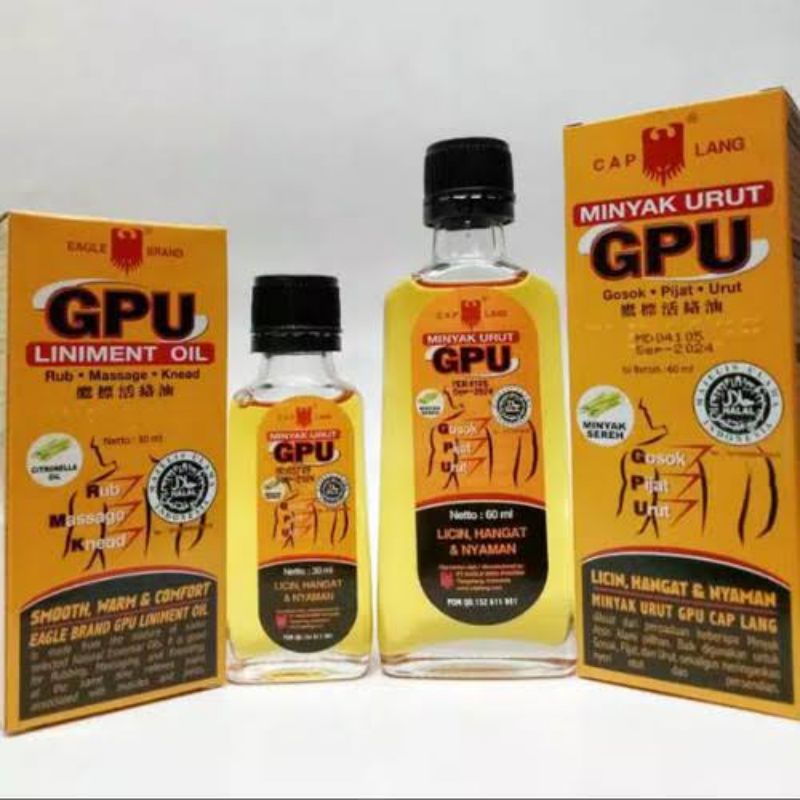 Jual GPU Minyak Urut Ukuran 30ml / 60ml | Shopee Indonesia