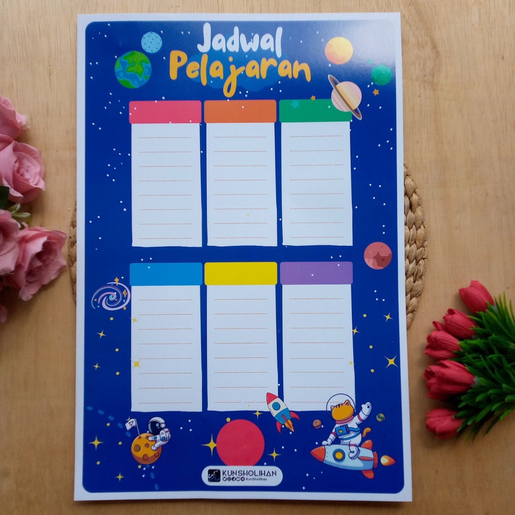 Jual Poster Jadwal Pelajaran Seri Angkasa | Shopee Indonesia