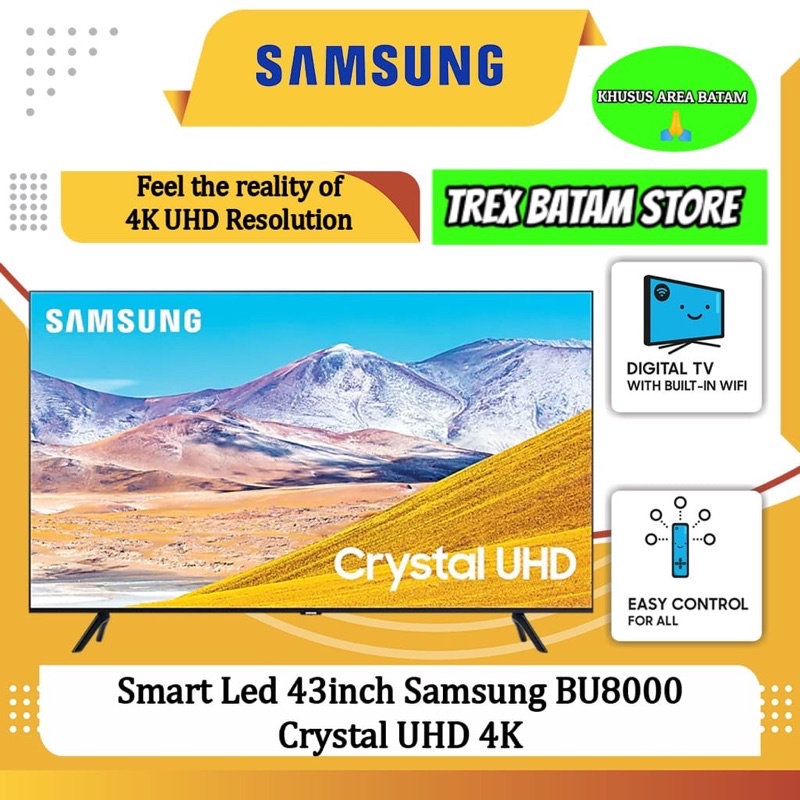 Jual SAMSUNG 43BU8000 SMART TV 43 INCH 4K CRYSTAL UHD (BATAM) | Shopee ...