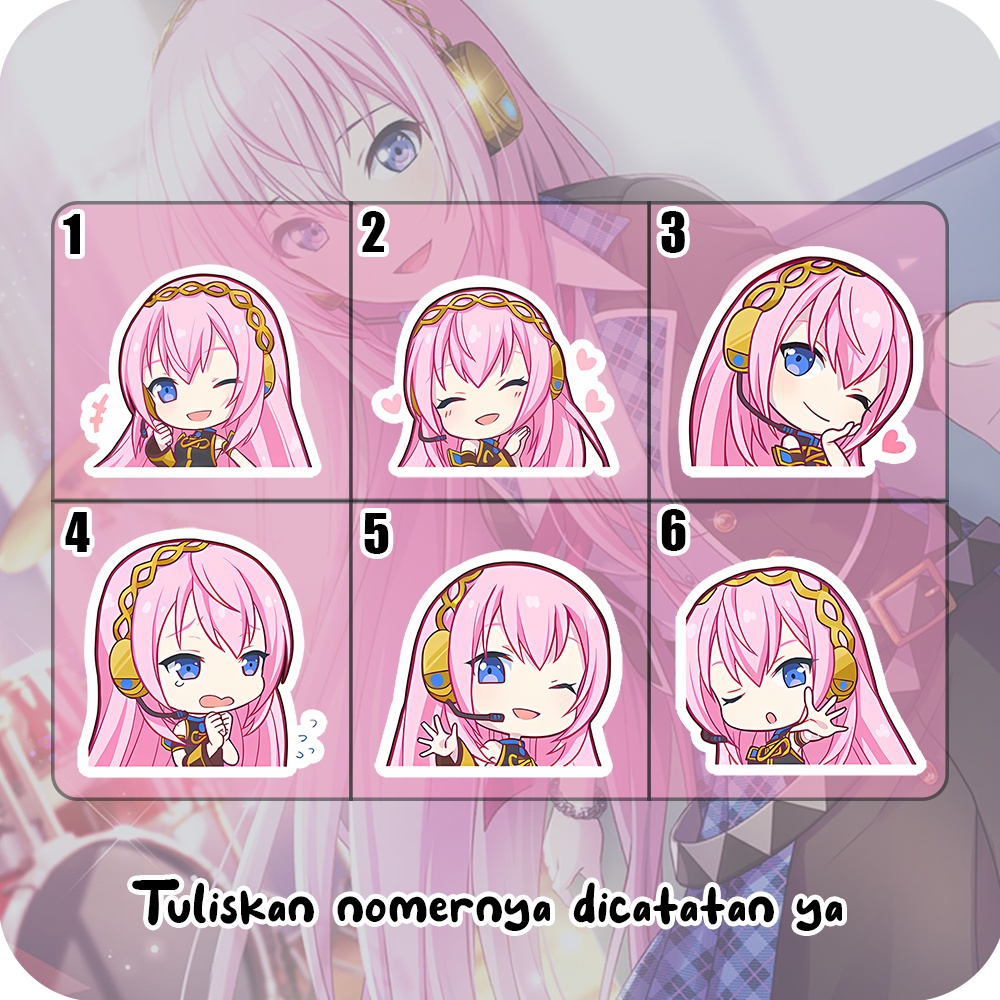 Jual Stiker Glossy Megurine Luka Project Sekai, Stiker Anime Game ...