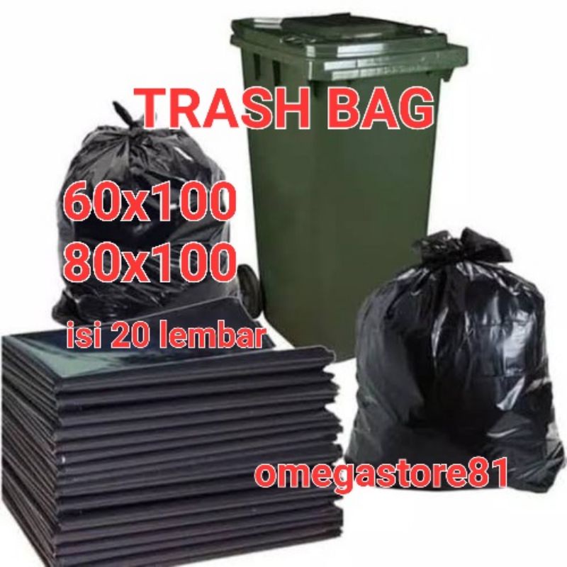 Jual Kantong sampah plastik hitam besar trash bag ukuran 60x100 80x100 | Shopee Indonesia