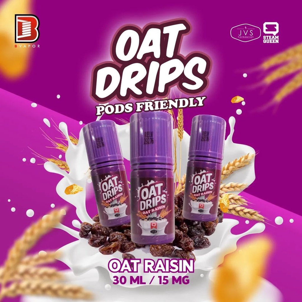 Jual [POD FRIENDLY 30ML 15MG] OAT DRIPS V7 RAISIN OAT BY STEAM QUEEN ...