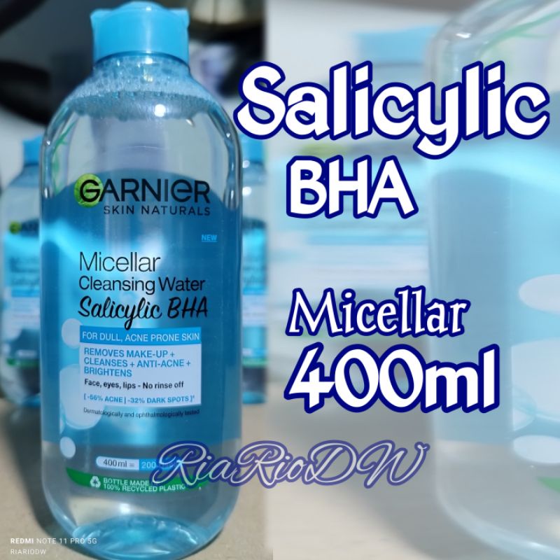 Jual Garnier Micellar Water Blue Salicylic BHA 400 ml Pembersih Make Up ...
