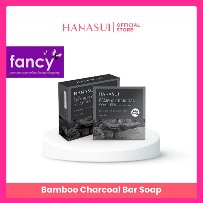 Jual Hanasui Bamboo Charcoal Bar Soap 60gr with Scrub Sabun Batang ...