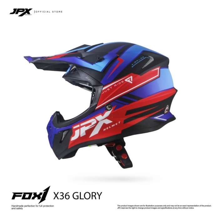 Jual Helm JPX FOX1 | JPX Cross Full Face X36 GLORY - Black Blue Red ... Jual Helm JPX FOX1 | JPX Cross Full Face X36 GLORY - Black Blue Red ...