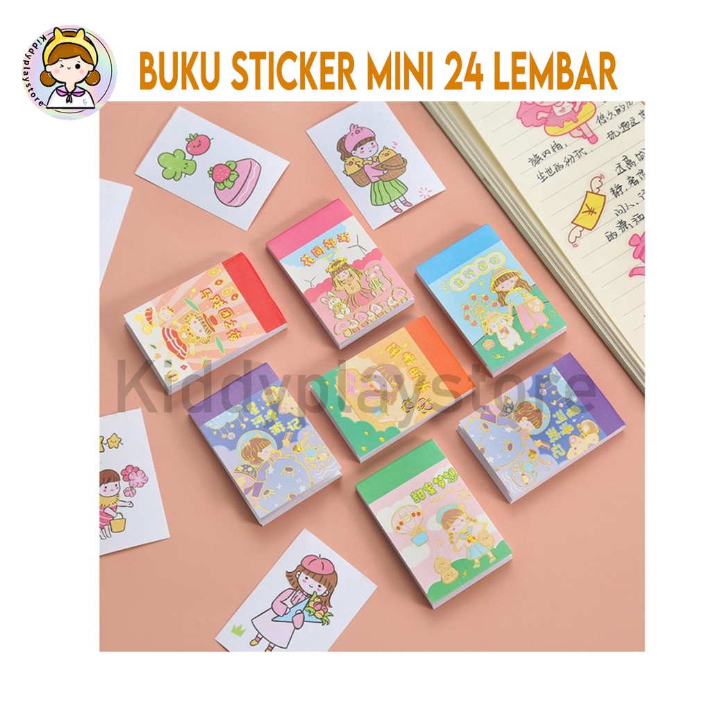 Jual Buku Sticker Mini 24 Lembar / Sticker Lucu Anak ( Warna Random ...
