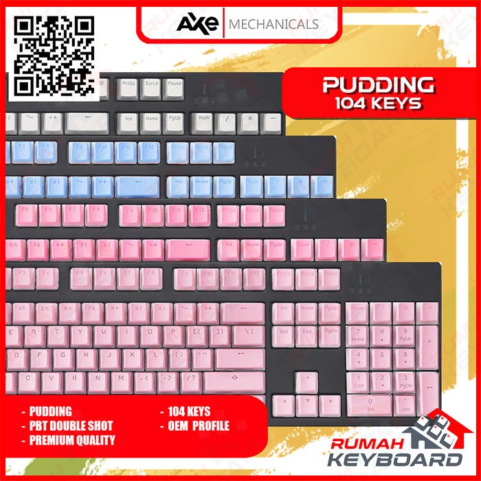 Jual KEYCAP - KEYCAPS - OEM - PUDDING - PBT - RGB - SEE THROUGH ...