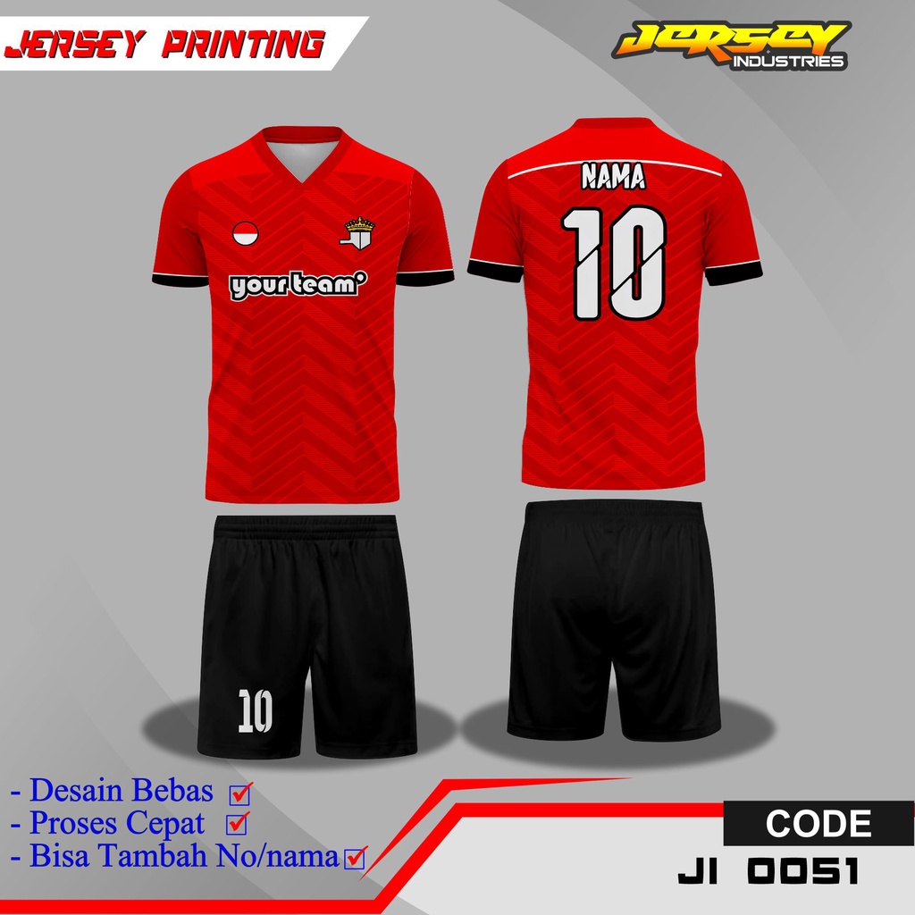 Jual Custom Jersey Setelan Sepak Bola Full Printing, Kaos Jersey Team ...