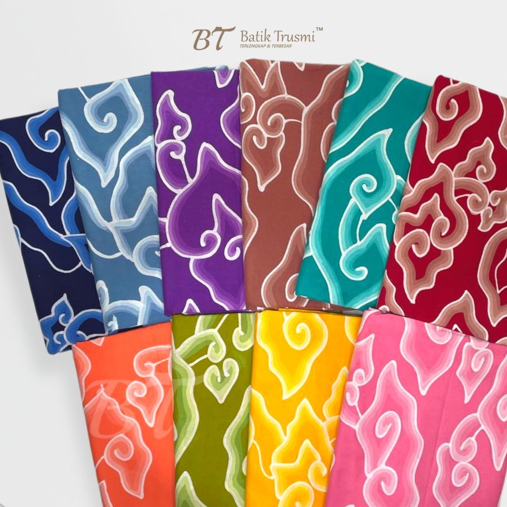 Jual BATIK TRUSMI Bahan Kain Panjang Batik Tulis Mega Mendung Premium ...