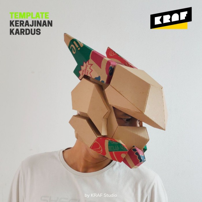 Jual Pola Kerajinan Kardus no.1021: Helm Robot Terinspirasi Ikan Hiu ...