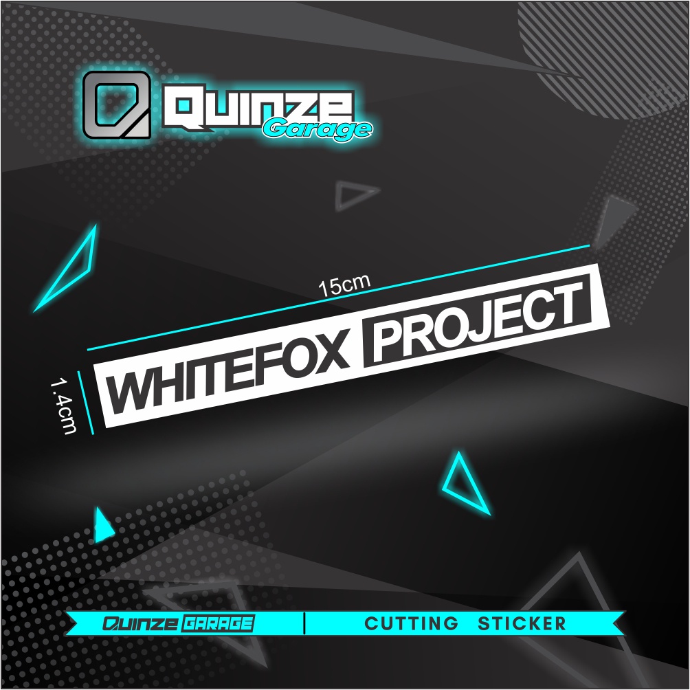 Jual Sticker WhiteFox Project | Sticker WHITEFOX PROJECT | Cutting ...