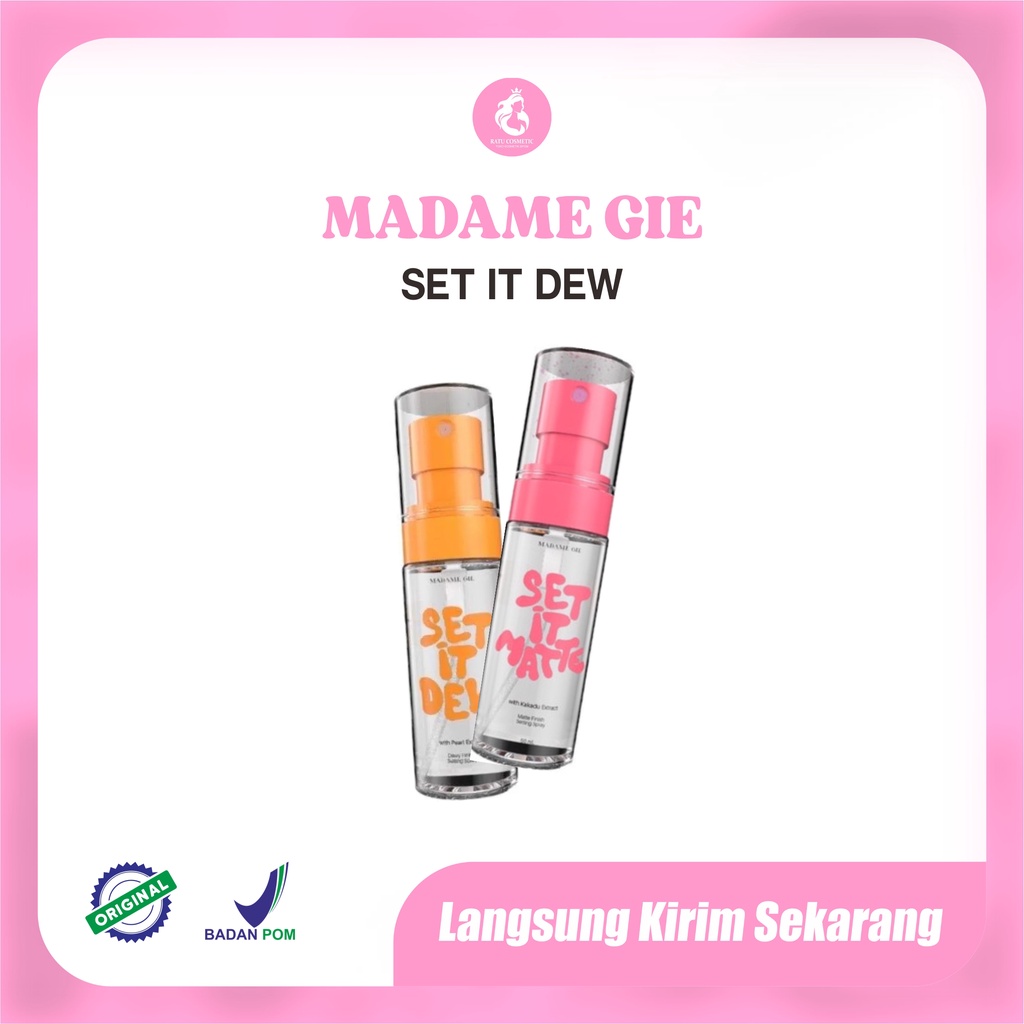 Jual Madame Gie Setting Spray-Set it dew-Set it Matte finish | Shopee Indonesia