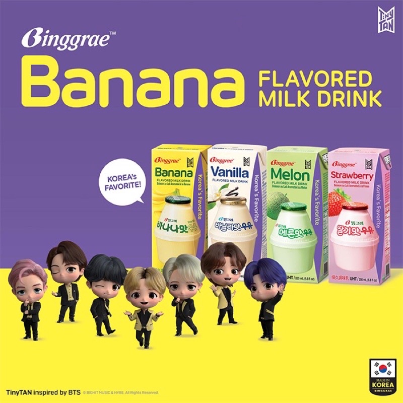 Jual [Import] Binggrae Banana Melon Strawberry Vanilla Peach Flavored ...