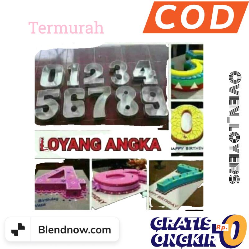 Jual Loyang angka Ukuran Besar 24cm tinggi 5cm | Shopee Indonesia