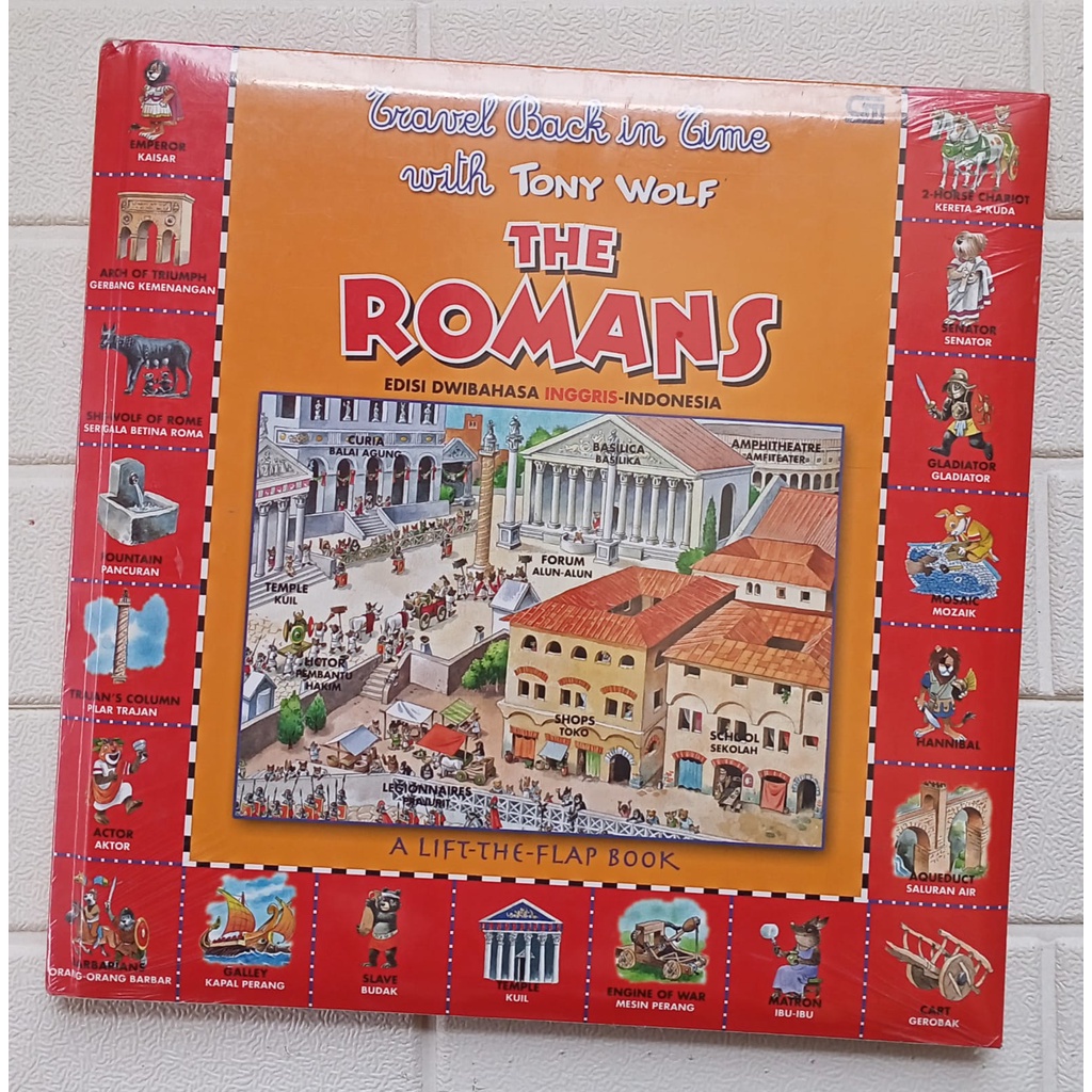 Jual Tony Wolf - The Romans ( Roma ) (New Segel) A Lift-the-Flap Book ...