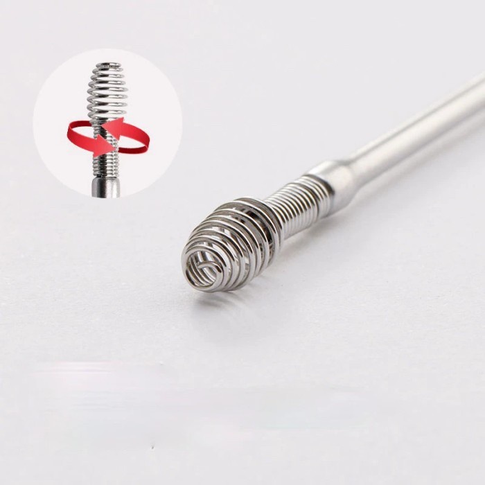 Jual Korek Pembersih Kuping Besi Stainless Steel Spiral Per Spring 3 ...