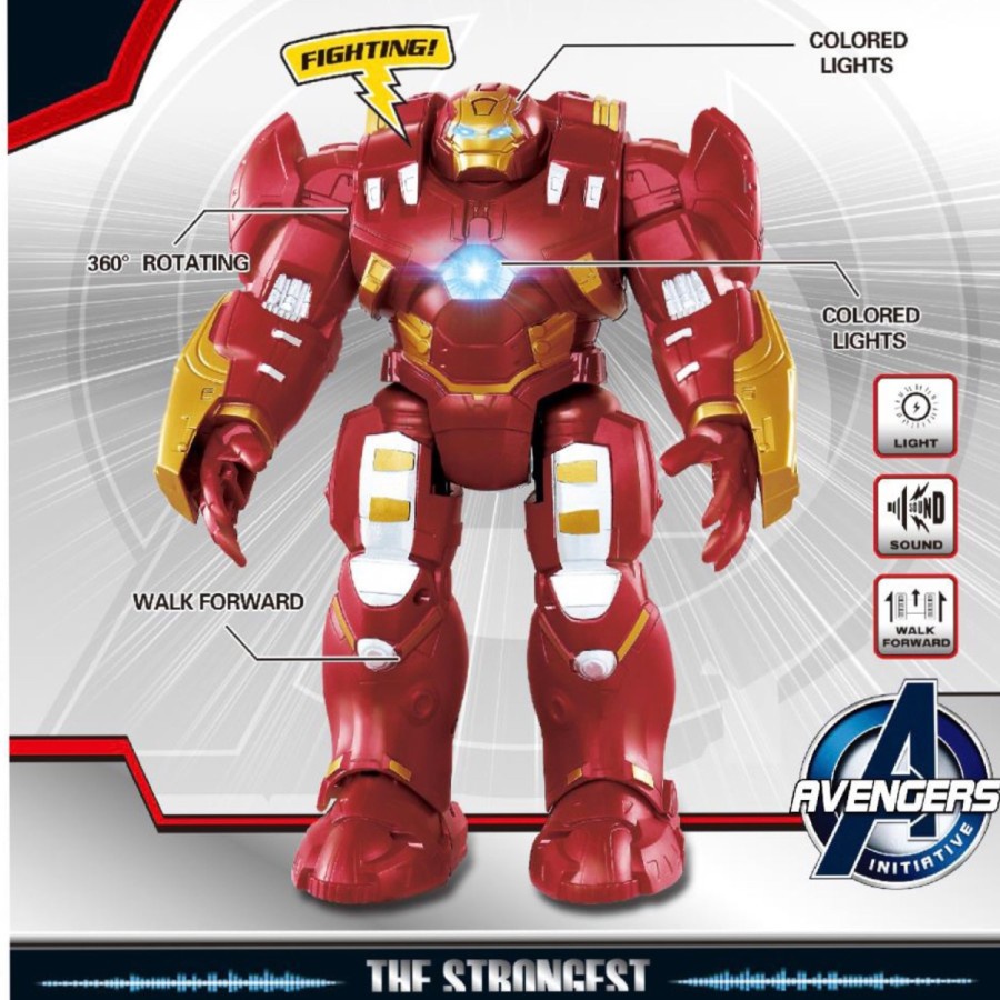 Jual MAINAN ANAK ROBOT IRON MAN HULKBUSTER FUNGSI GERAK LAMPU DAN SUARA ...