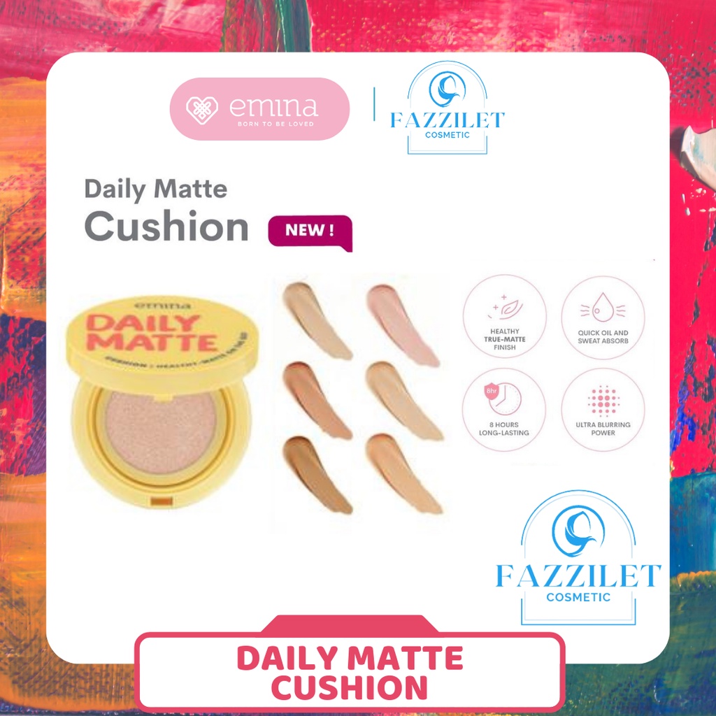 Jual Emina Daily Matte Cushion 15 g - Cushion Matte Finish Tahan Lama 8 ...