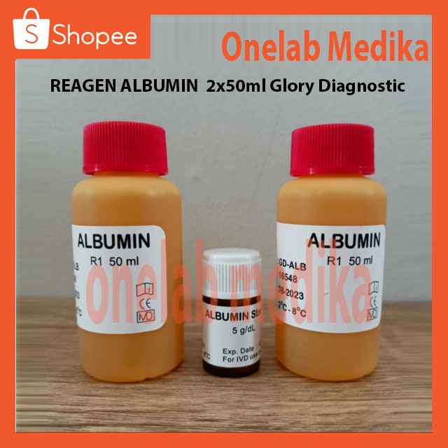 Jual Reagen Albumin 2x50ml Glory BCG Methode Pemeriksaan Albumin Darah ...