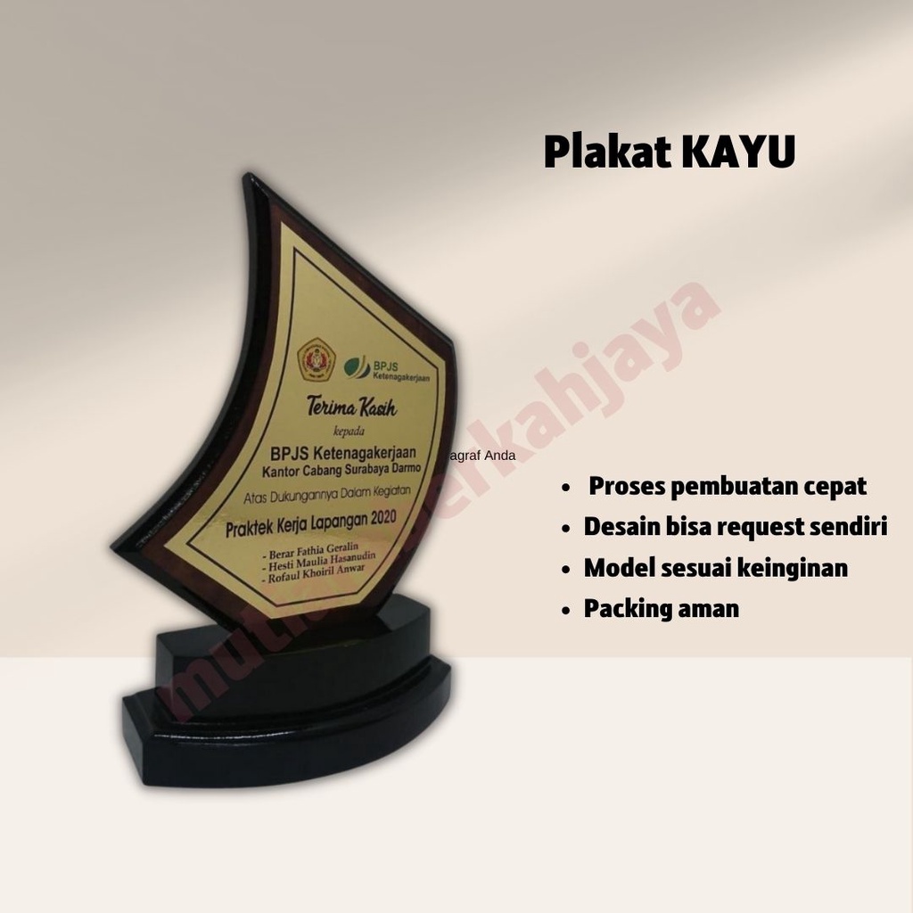 Jual Cinderamata Vandel Marmer Plakat Kayu Kenang kenangan Wisuda KKN ...