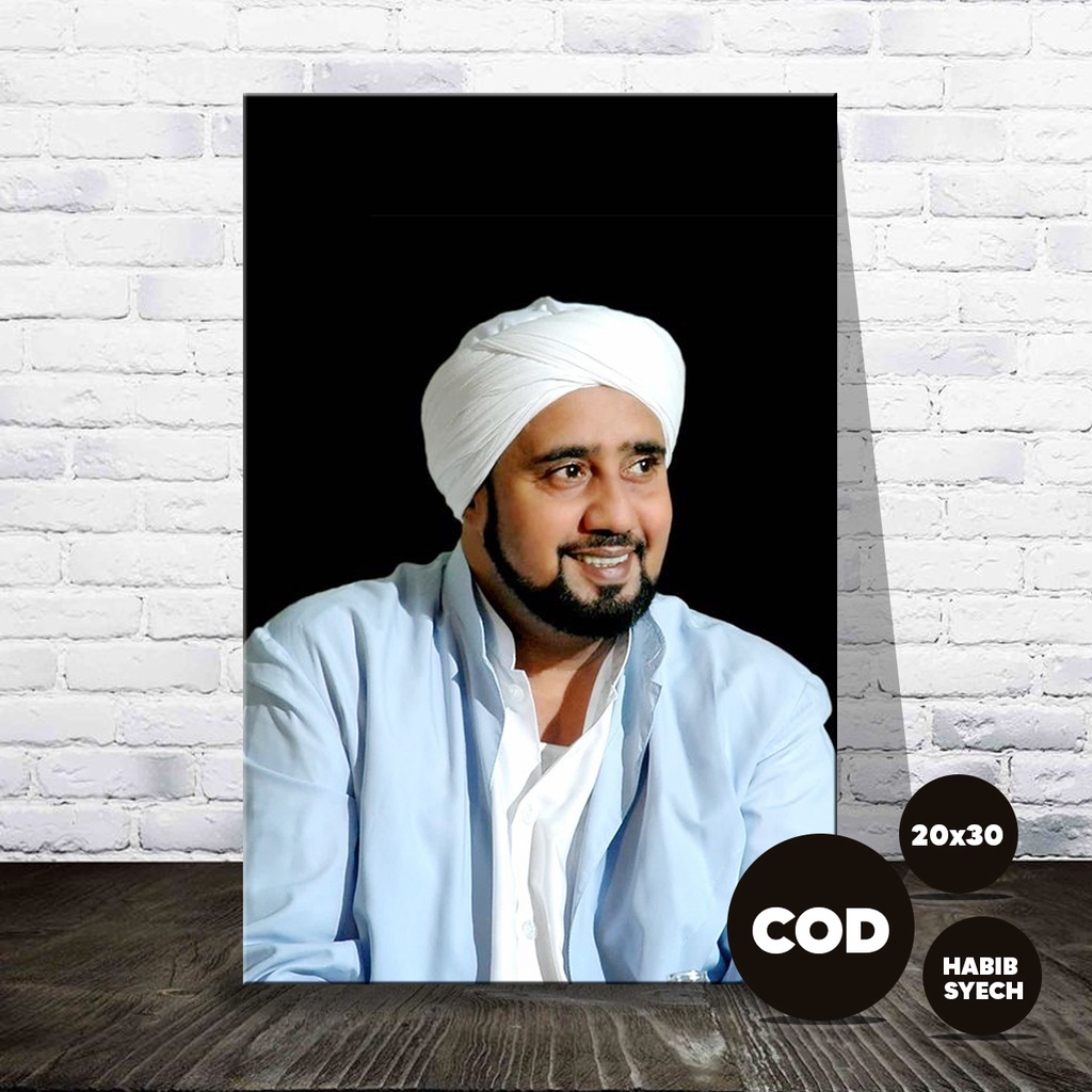 Jual Poster Foto + Bingkai Habib Syech Bin abdul Qodir Assegaf / Poster Habib Syech Bin abdul ...