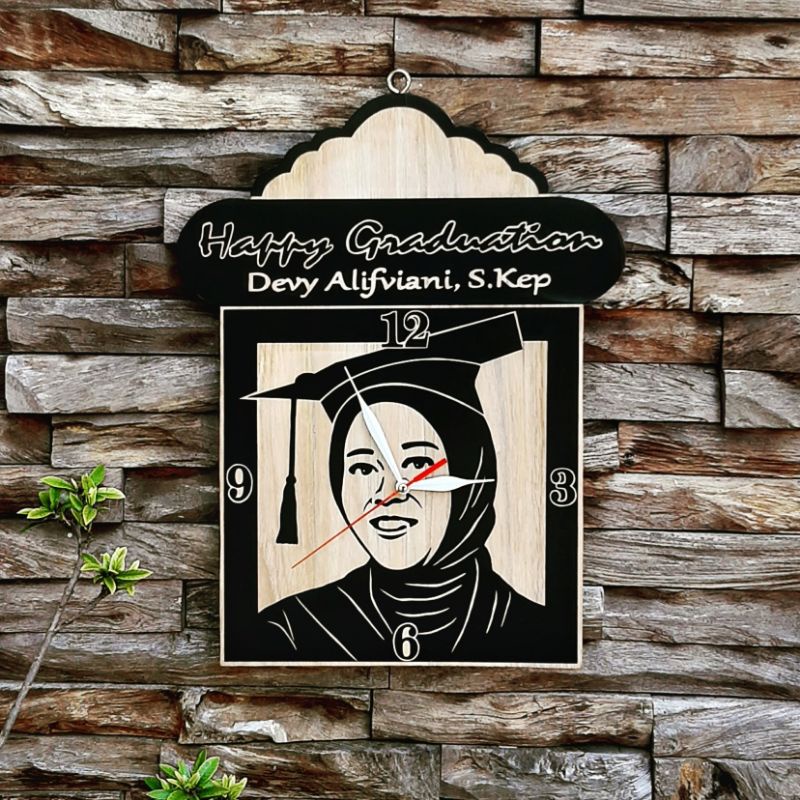 Jual JAM KAYU CUSTOM/JAM DINDING KAYU CUSTOM SANGGUL AWAN/JAM DINDING ...