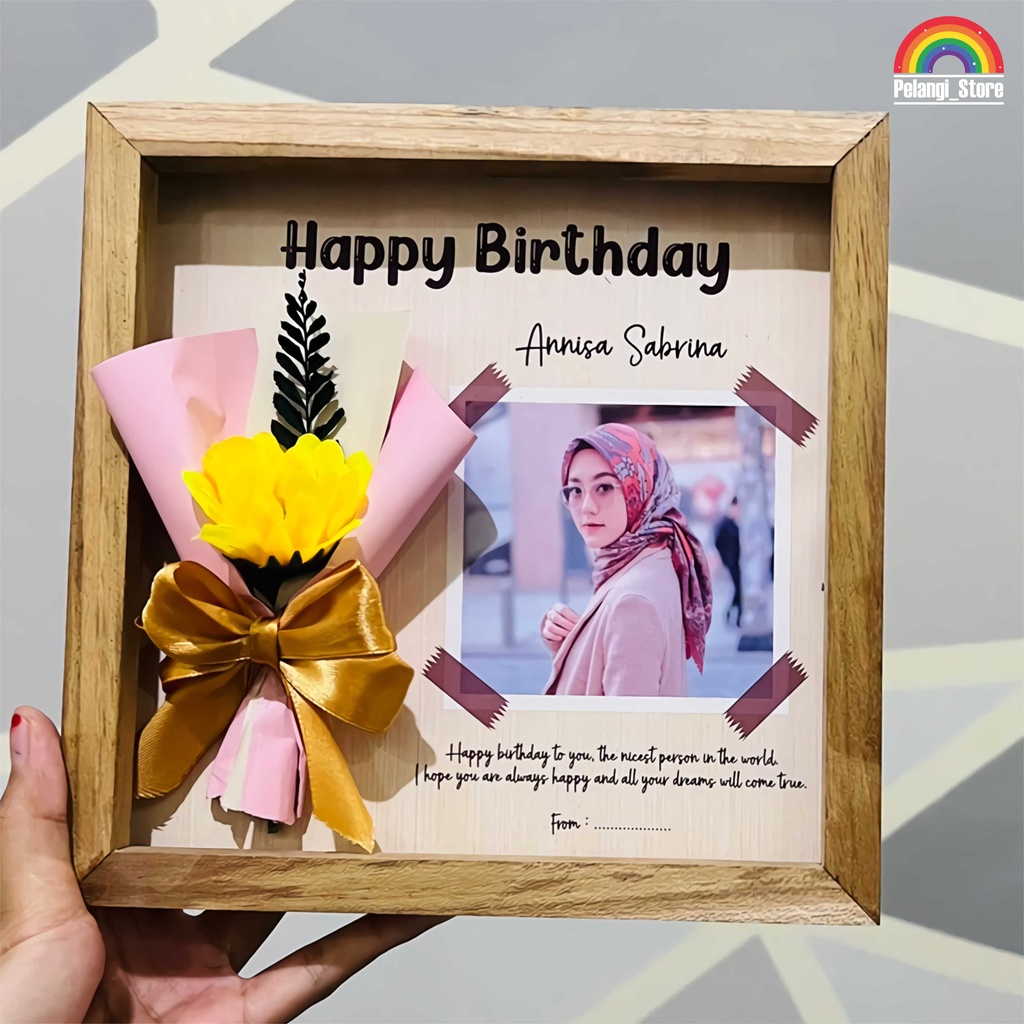Jual (SEHARI JADI!!) Frame Kado Wisuda/graduation Kado Nikahan/Wedding Kado Ulang tahun/Birthday ...