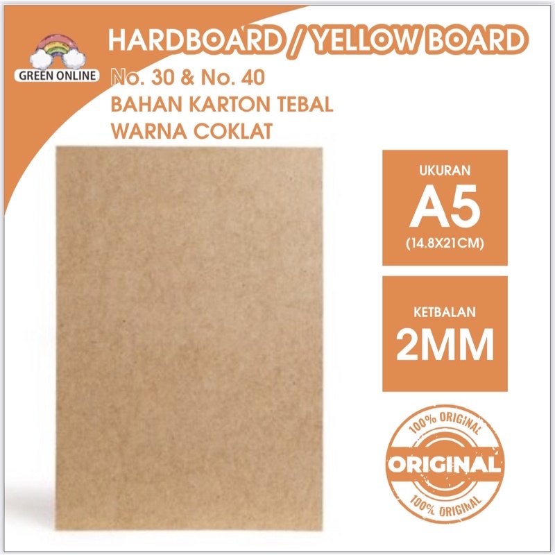 Jual YELLOW BOARD NO 30 UK A5 (14,8 x 21) TEBAL 2MM YELLOWBOARD ...