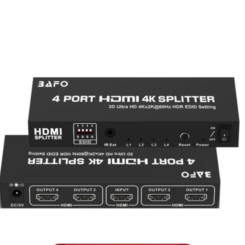Jual Hdmi splitter 4 port Bafo original | Shopee Indonesia