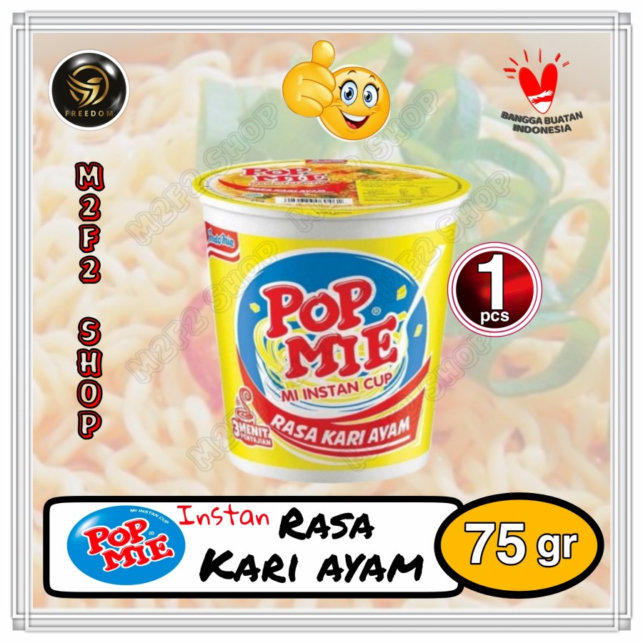 Jual POP MIE | Mi Instan Cup Kuah Rasa Kari Ayam - 75 gr (Kemasan ...