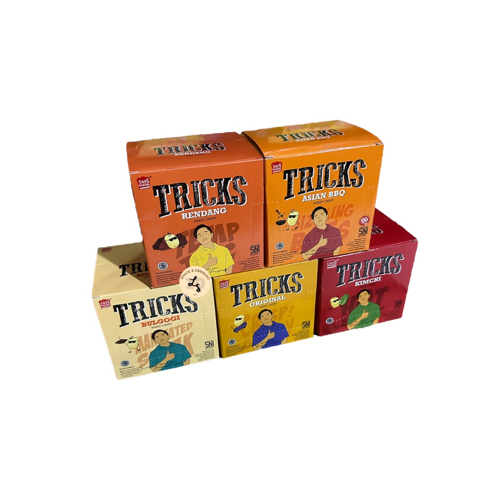 Jual [5 BOX] Tricks Lovers All Varian Potato Baked Crisps 1 Box Isi 10 ...