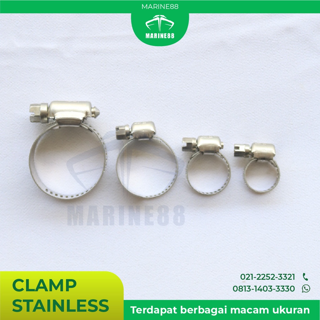Jual KLEM SELANG / CLAMP SELANG STAINLESS Uk 16-25mm | Shopee Indonesia
